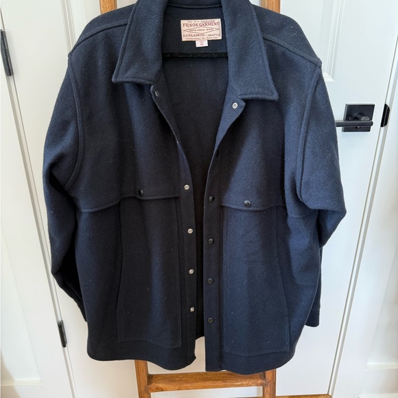 Filson | Jackets & Coats | Filson Mackinaw Unlined Cape Coat Mens Navy ...